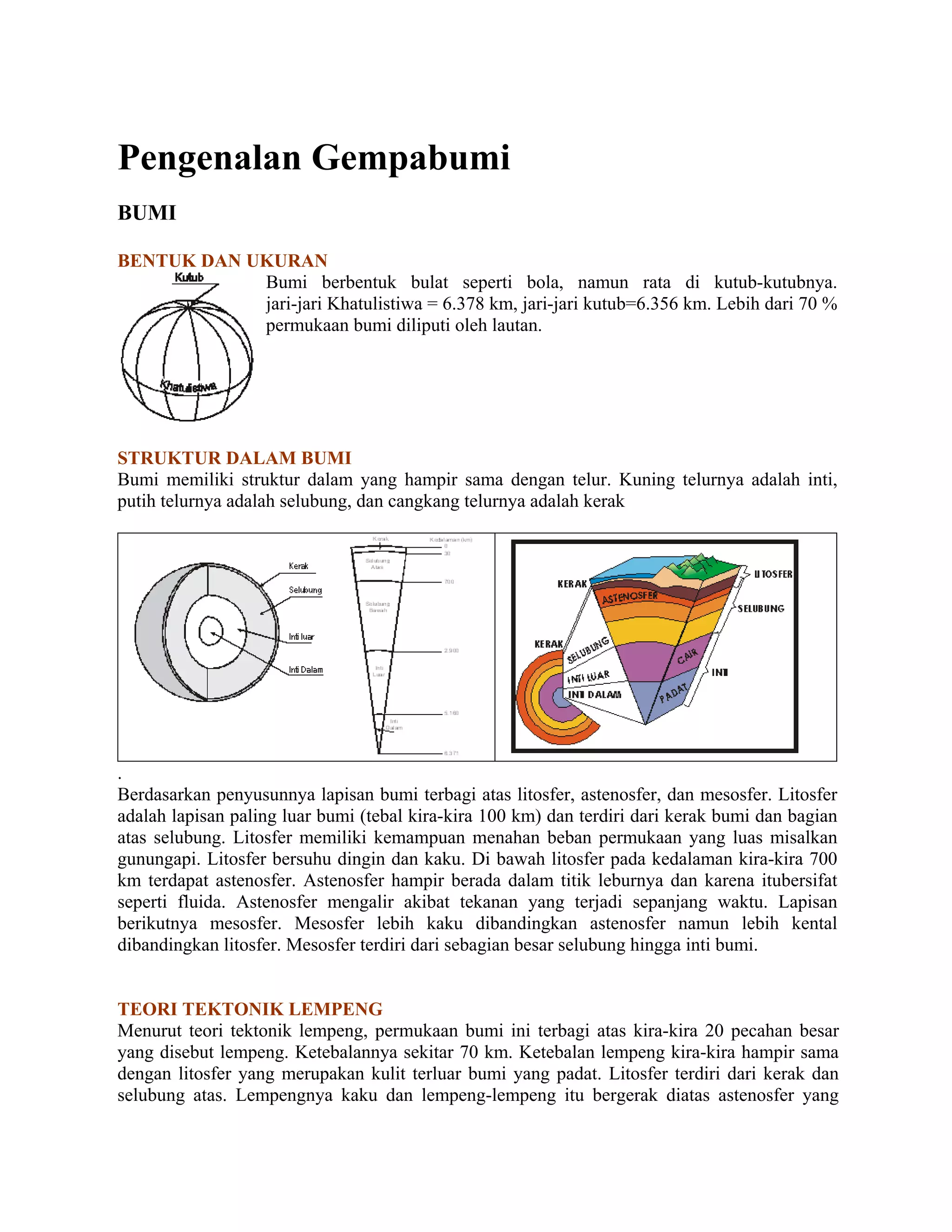 Pengenalan gempa bumi (1) | PDF