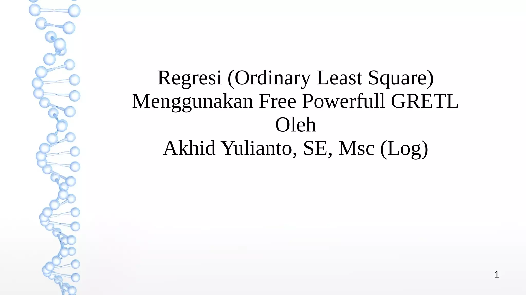 Pengenalan gretl: Statistik | ODP