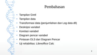 Pengenalan gretl: Statistik | PPT