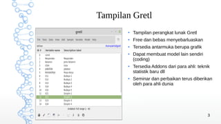 Pengenalan gretl: Statistik | ODP