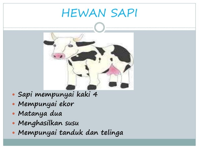 Pengenalan hewan dari Idayu Retnani | PPTX