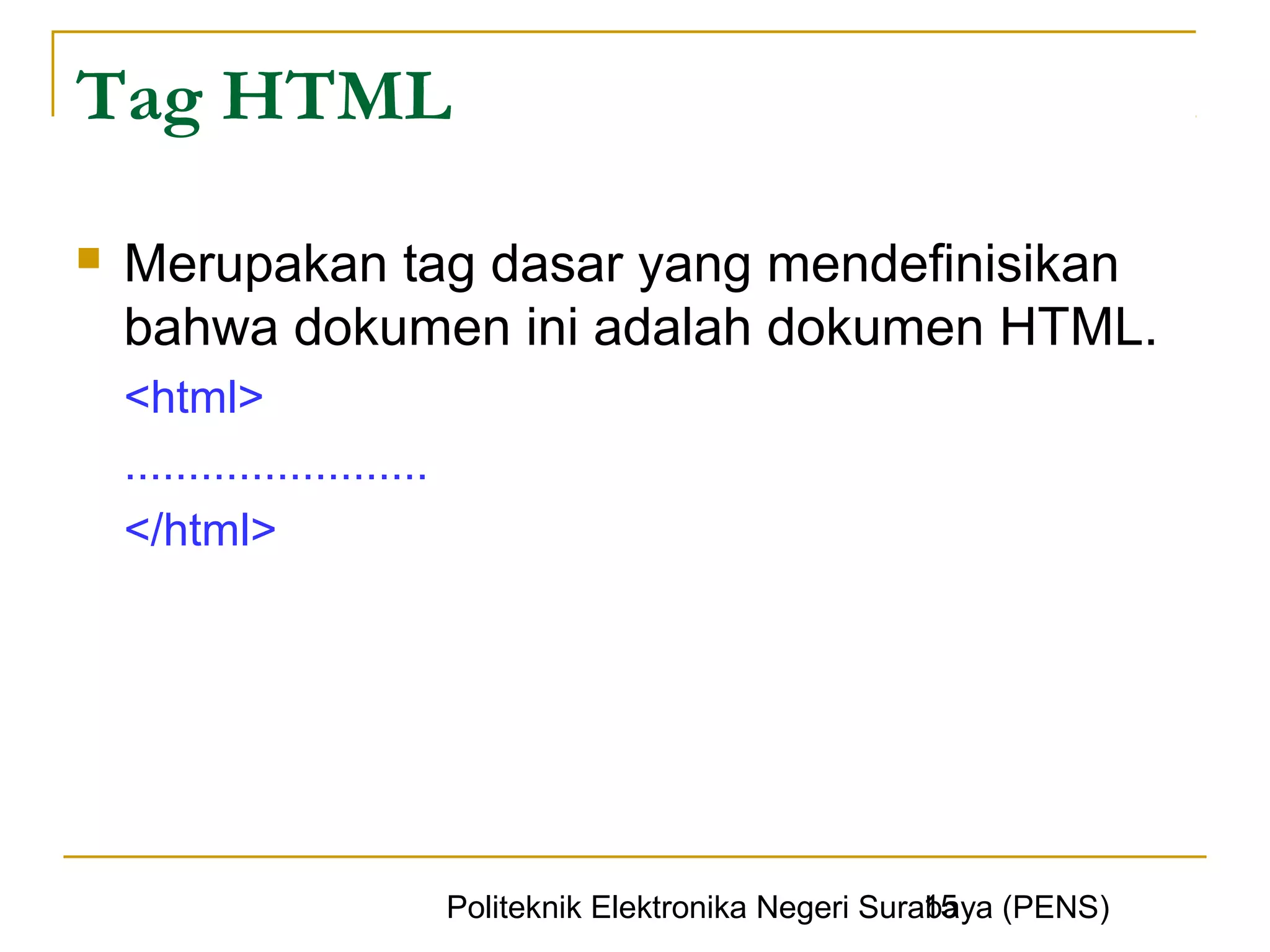 Pengenalan html | PPT