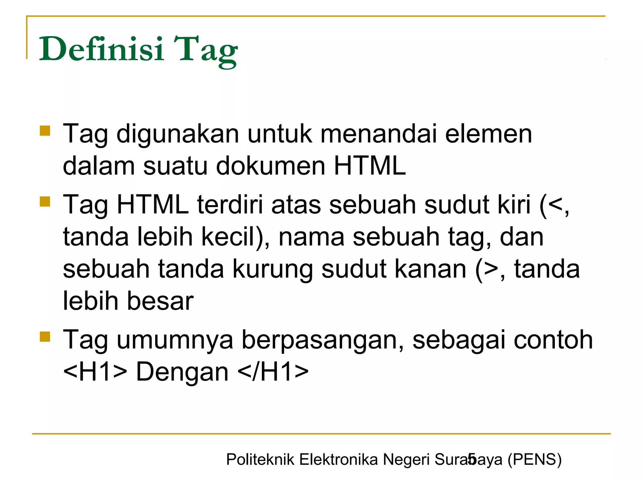 Pengenalan html | PPT