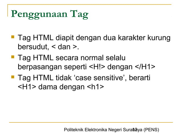 Pengenalan html | PPT