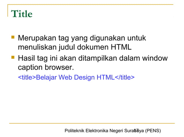 Pengenalan html | PPT