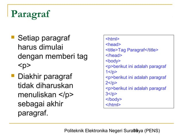 Pengenalan html | PPT