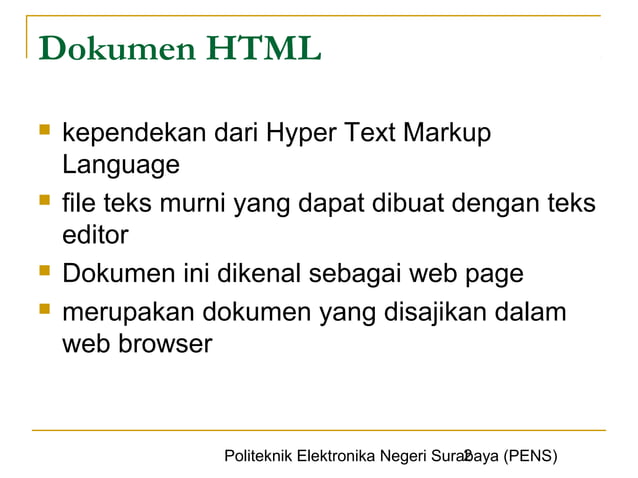 Pengenalan html | PPT