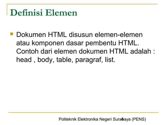 Pengenalan html | PPT