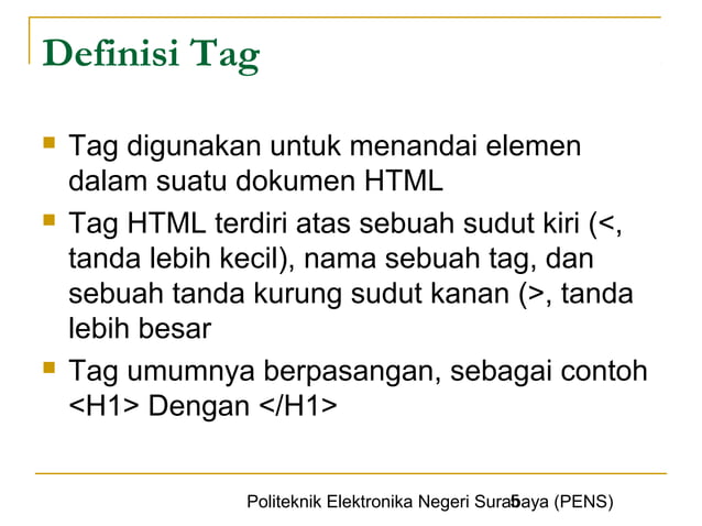 Pengenalan html | PPT
