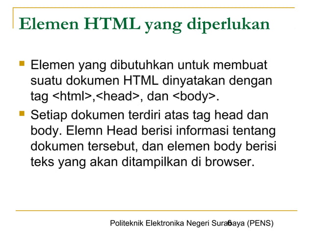 Pengenalan html | PPT