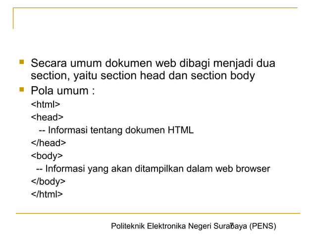 Pengenalan html | PPT