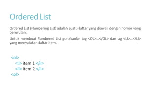 Modul Ajar Informatika SMA - Pengenalan HTML | PPTX