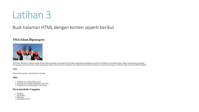 Modul Ajar Informatika SMA - Pengenalan HTML | PPTX