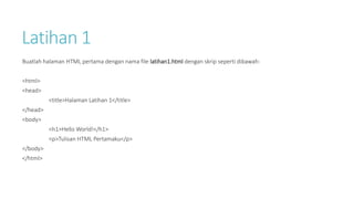 Modul Ajar Informatika SMA - Pengenalan HTML | PPTX