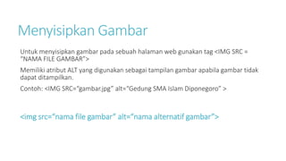 Modul Ajar Informatika SMA - Pengenalan HTML | PPT