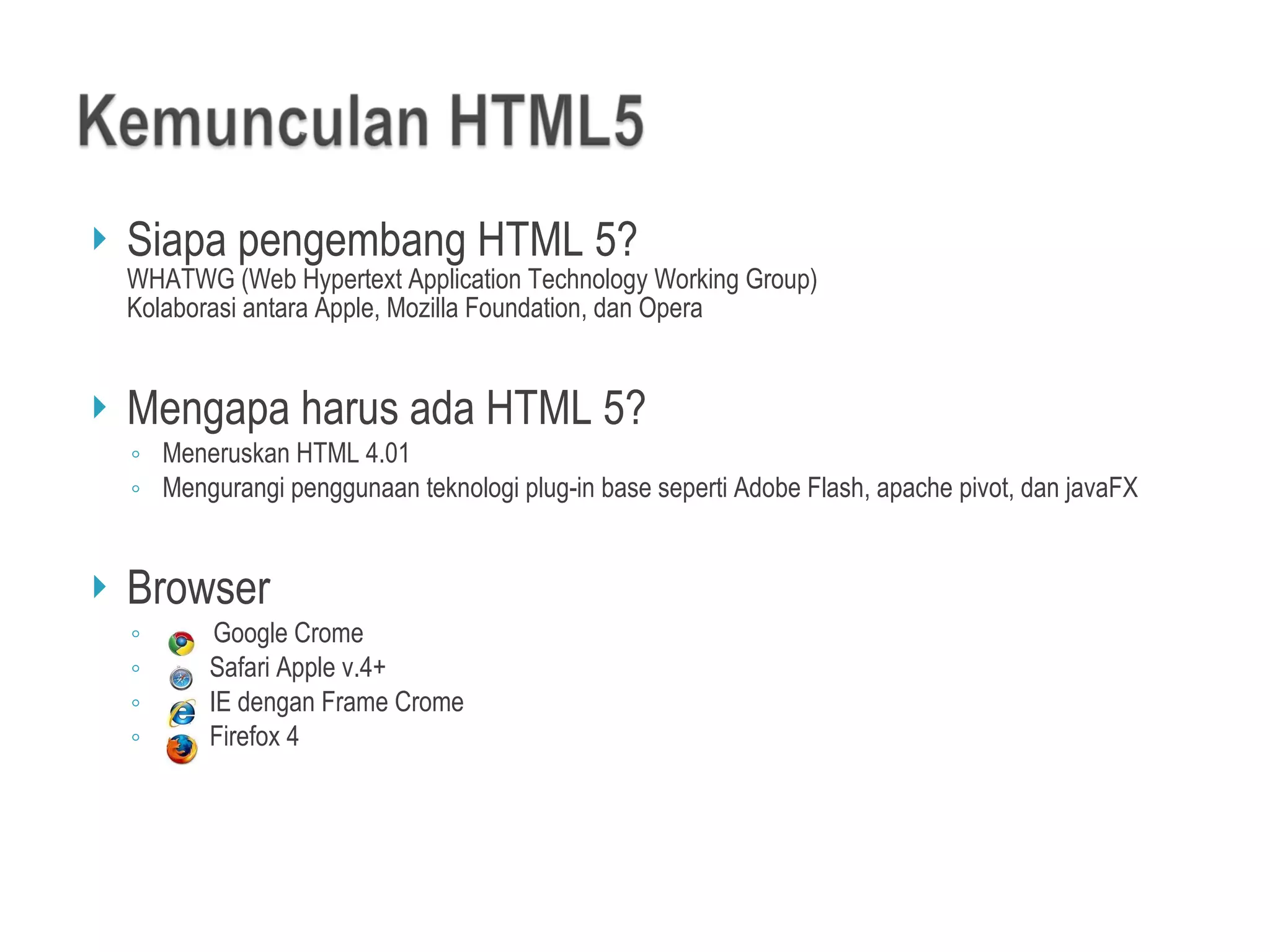 Pengenalan html5 | PPT
