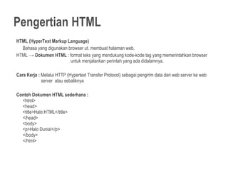 Pengenalan html5 | PPT