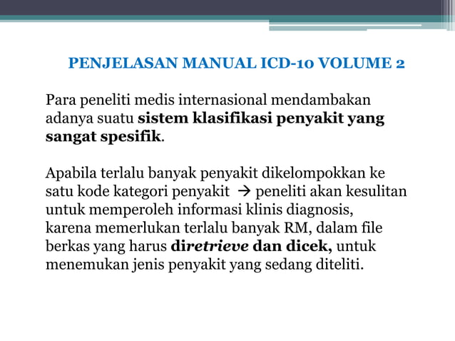 Pengenalan dan Pengantar ICD “International Classification of Diseases” | PDF