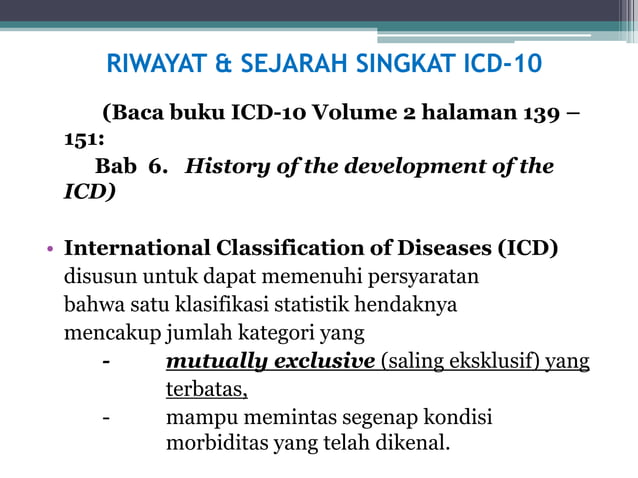 Pengenalan dan Pengantar ICD “International Classification of Diseases” | PDF