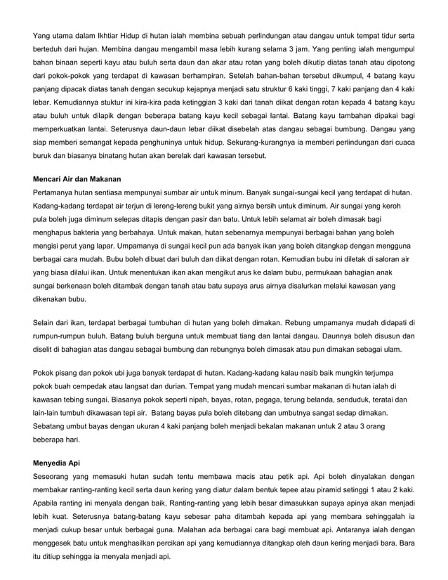 Pengenalan ikhtiar hidup | DOCX