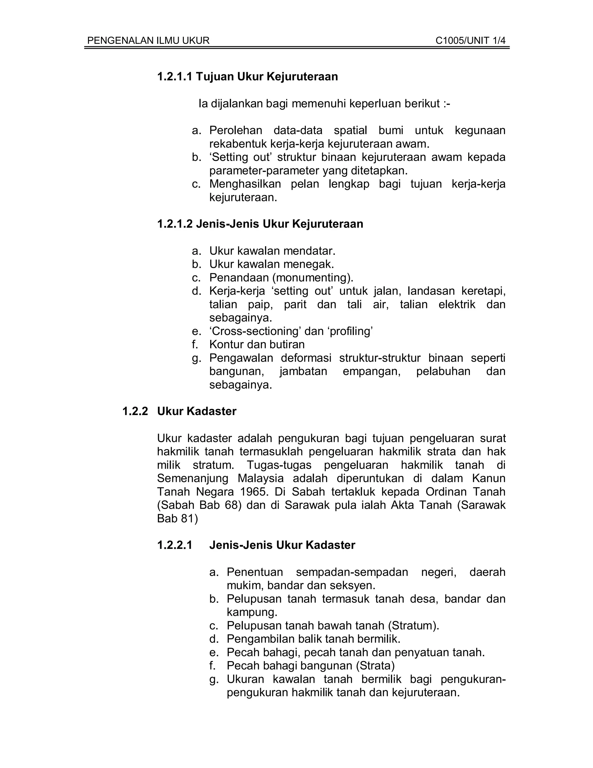 Pengenalan ilmu ukur | PDF