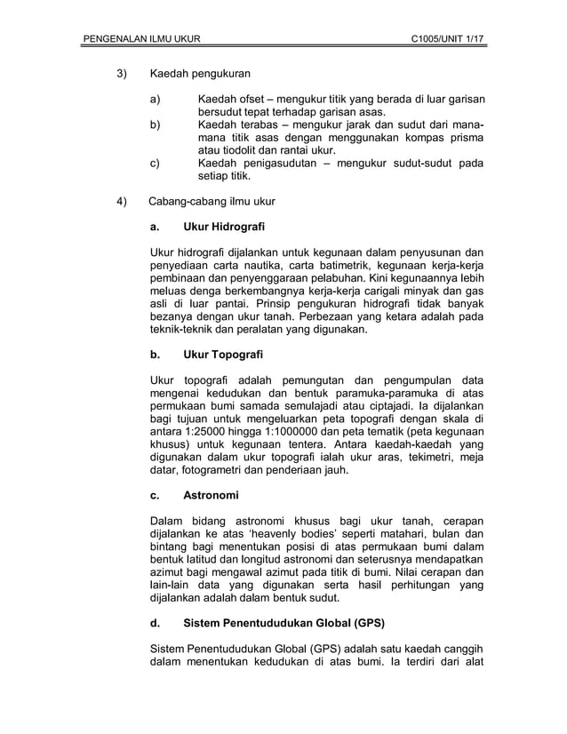 Pengenalan ilmu ukur | PDF