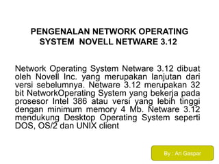 Pengenalan Instalasi Novell Netware | PPT