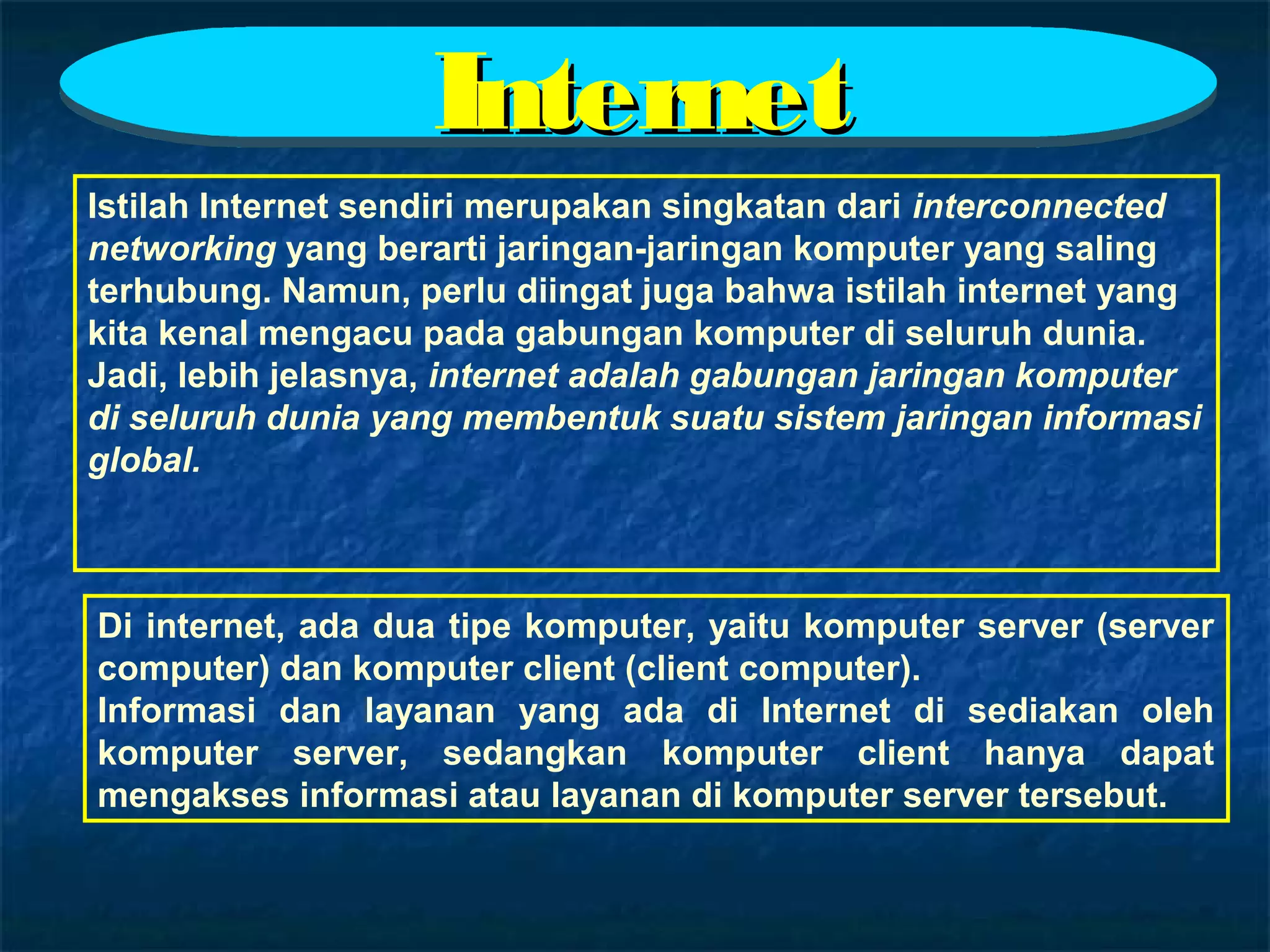 Pengenalan internet kls 9 smt 1 | PPT
