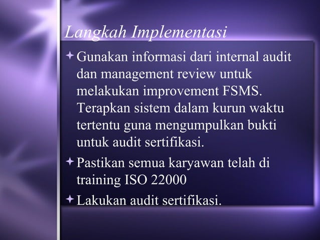 Pengenalan Iso 22000:2005 | PPT