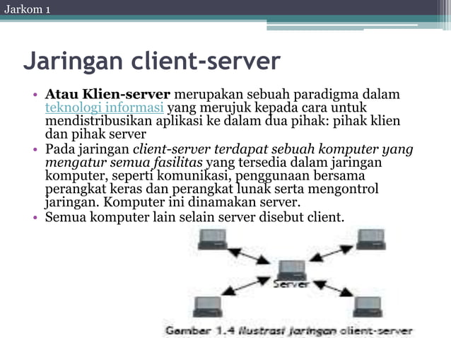 pengenalan jaringan komputer dan pemahaman dasar jaringan | PPT