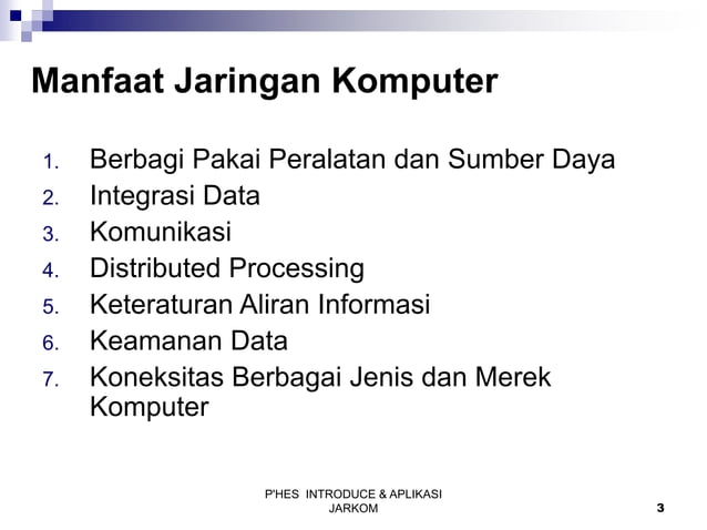 Pengenalan Jaringan Komputer Dasar .PPT
