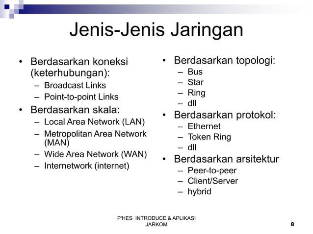 Pengenalan Jaringan Komputer Dasar .PPT