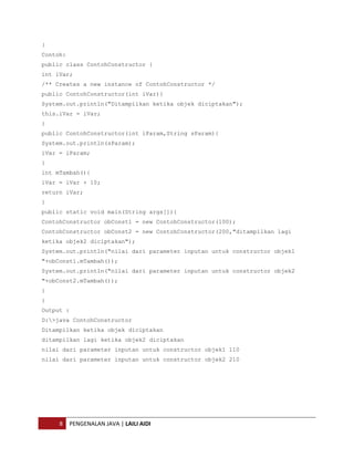 Pengenalan Java | PDF