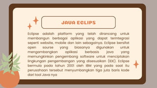 Pengenalan java Eclipse Praktikum Algoritma dan Pemograman | PDF