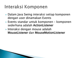 Pengenalan Java Swing | PPTX