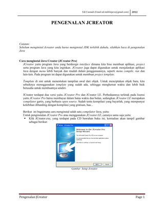 Pengenalan Jcreator | PDF