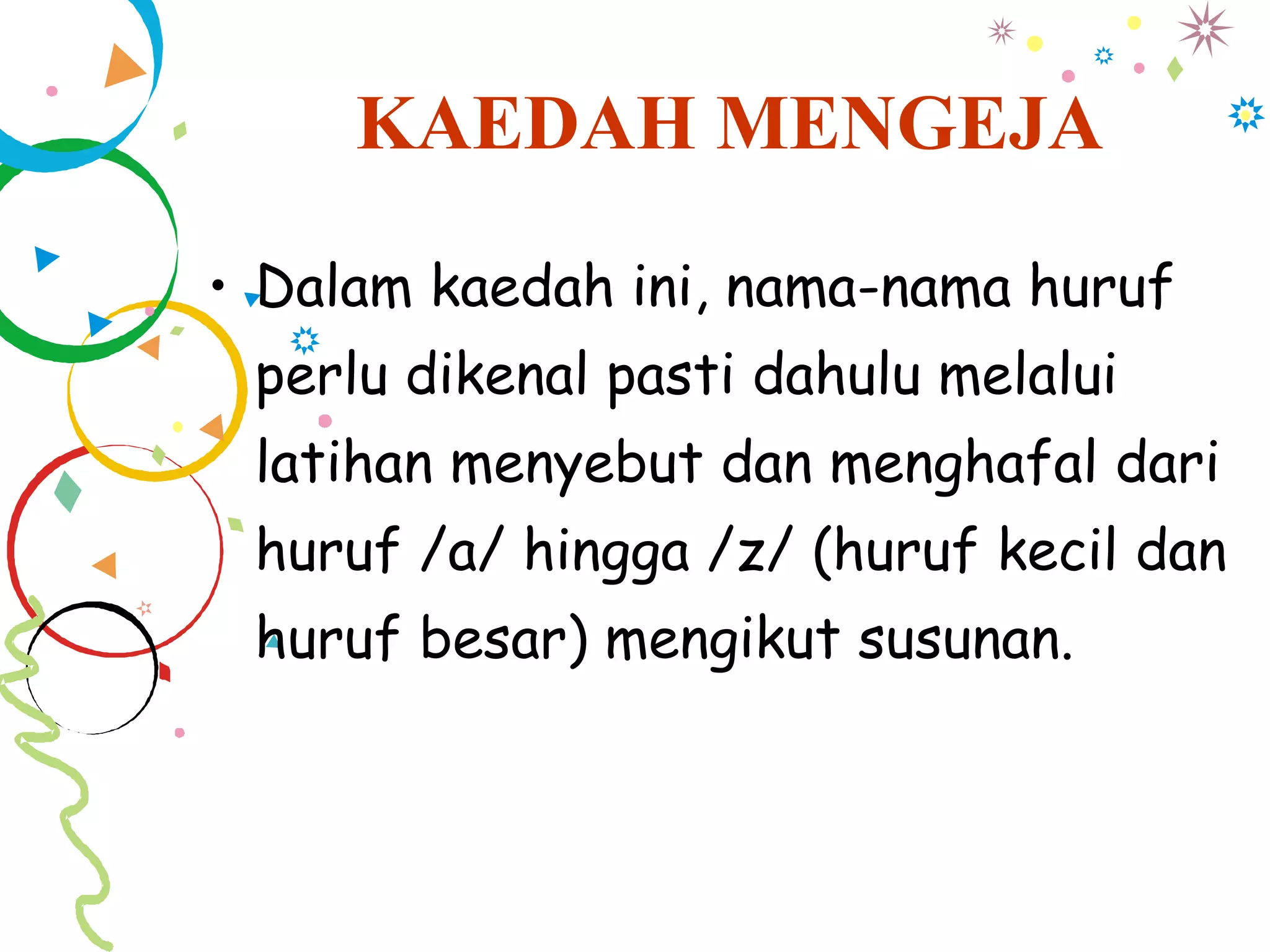 Pengenalan kaedah abjad | PPT