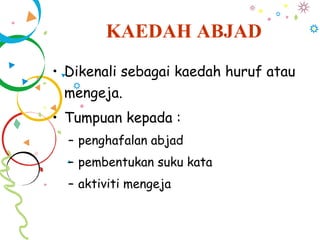 Pengenalan kaedah abjad | PPT