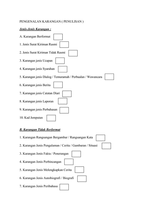 Pengenalan karangan | DOCX