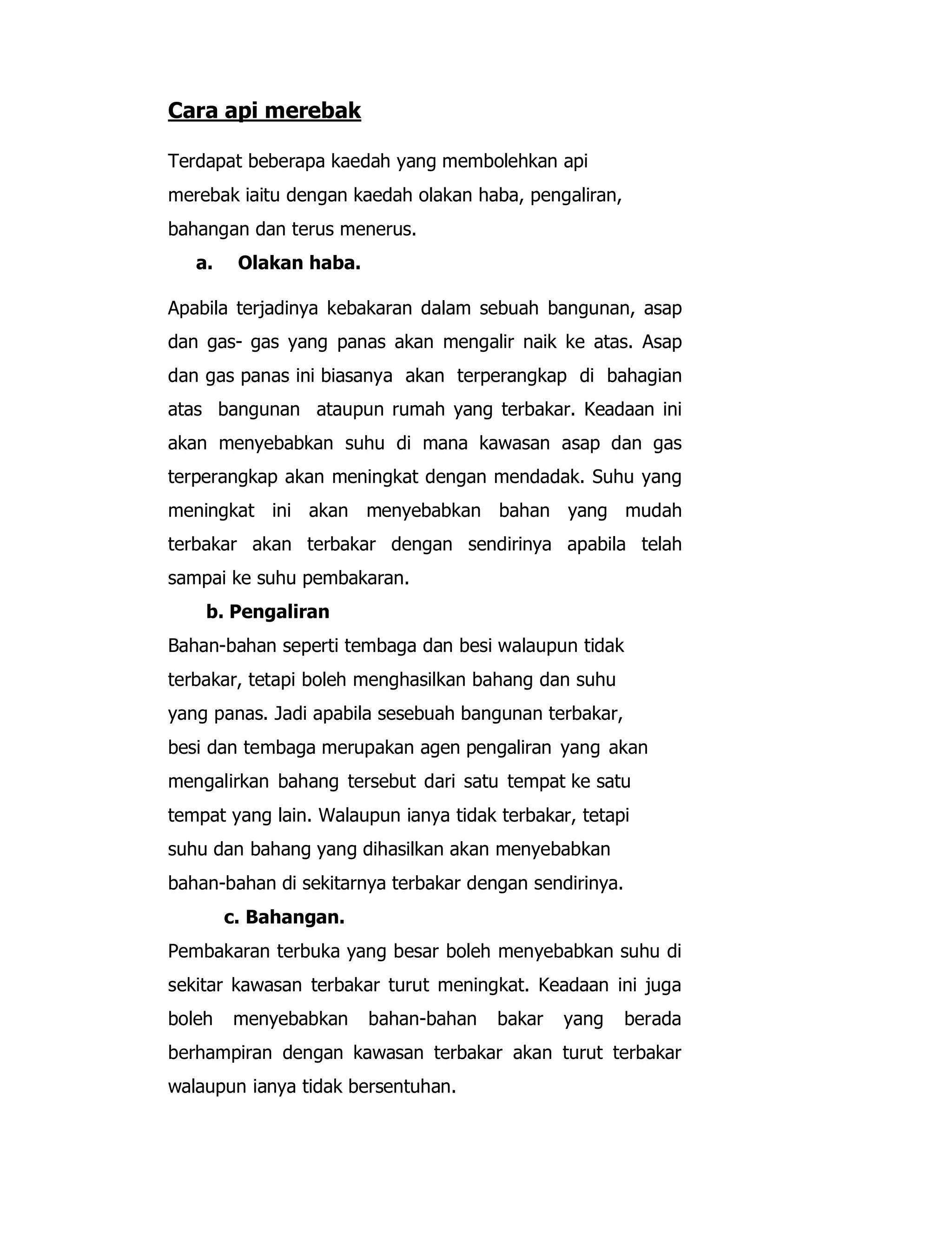 Pengenalan kebakaran dan tindakan (Asnan Alias) | PDF