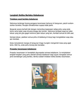 Pengenalan kebakaran dan tindakan (Asnan Alias) | PDF