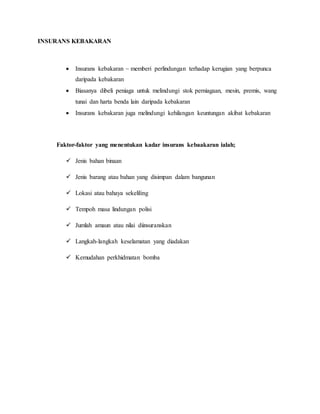 Pengenalan kepada insurans | DOCX