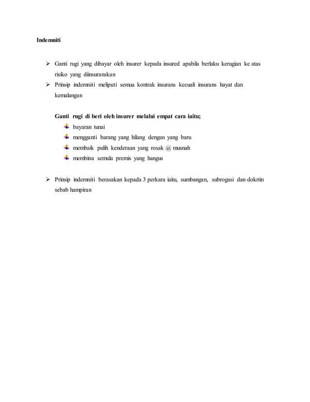 Pengenalan kepada insurans | DOCX