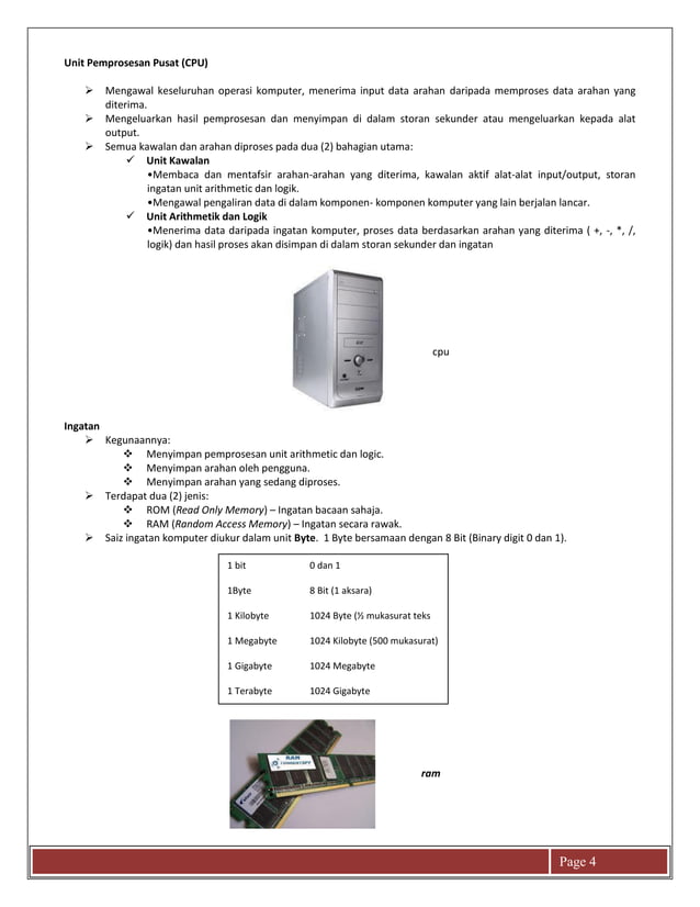 Pengenalan kepada komputer | PDF