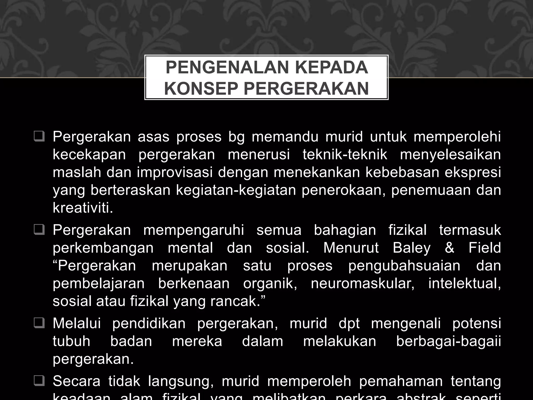 Pengenalan kepada konsep pergerakan | PPSX