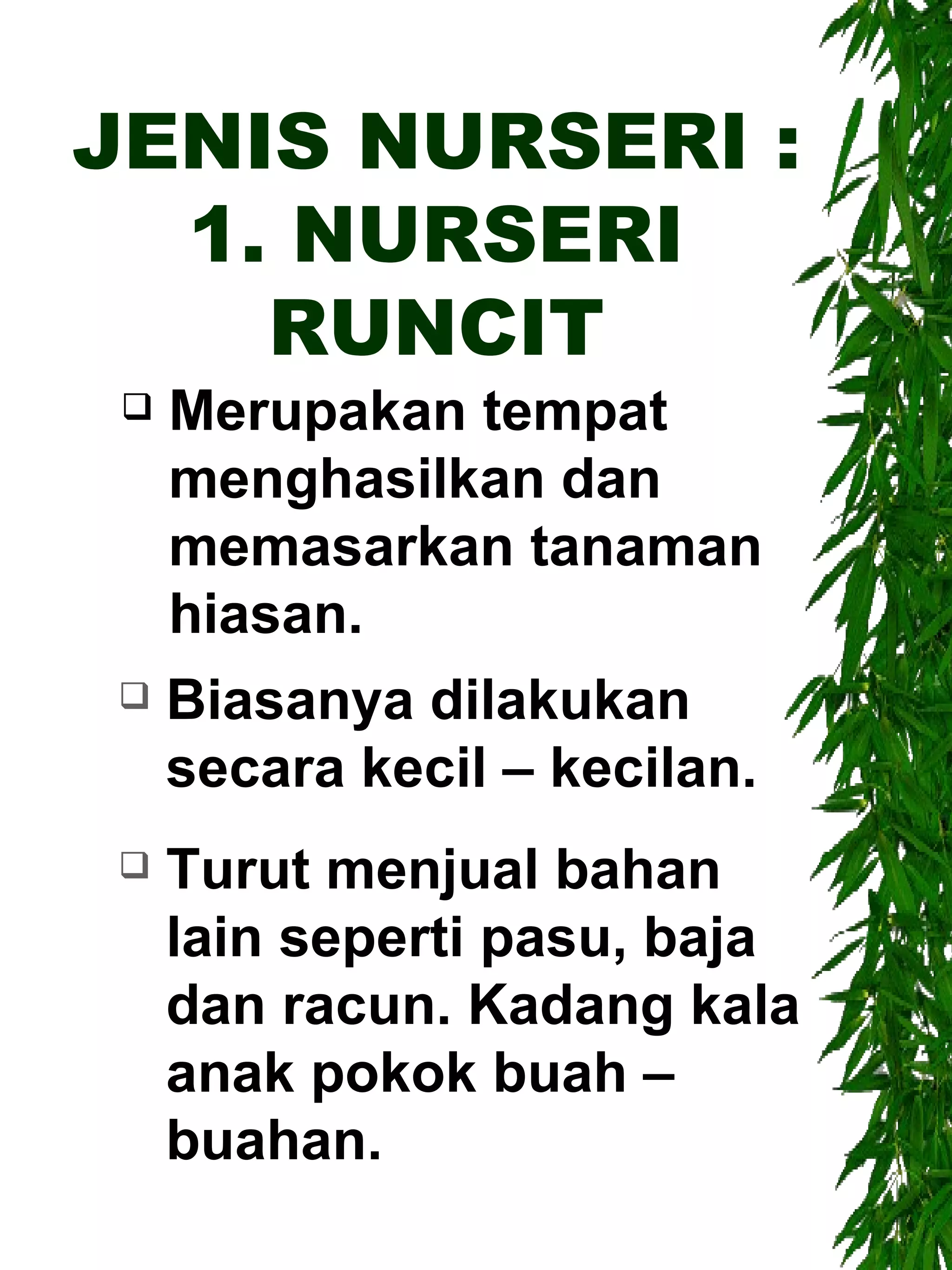 Pengenalan kepada nurseri | PPT