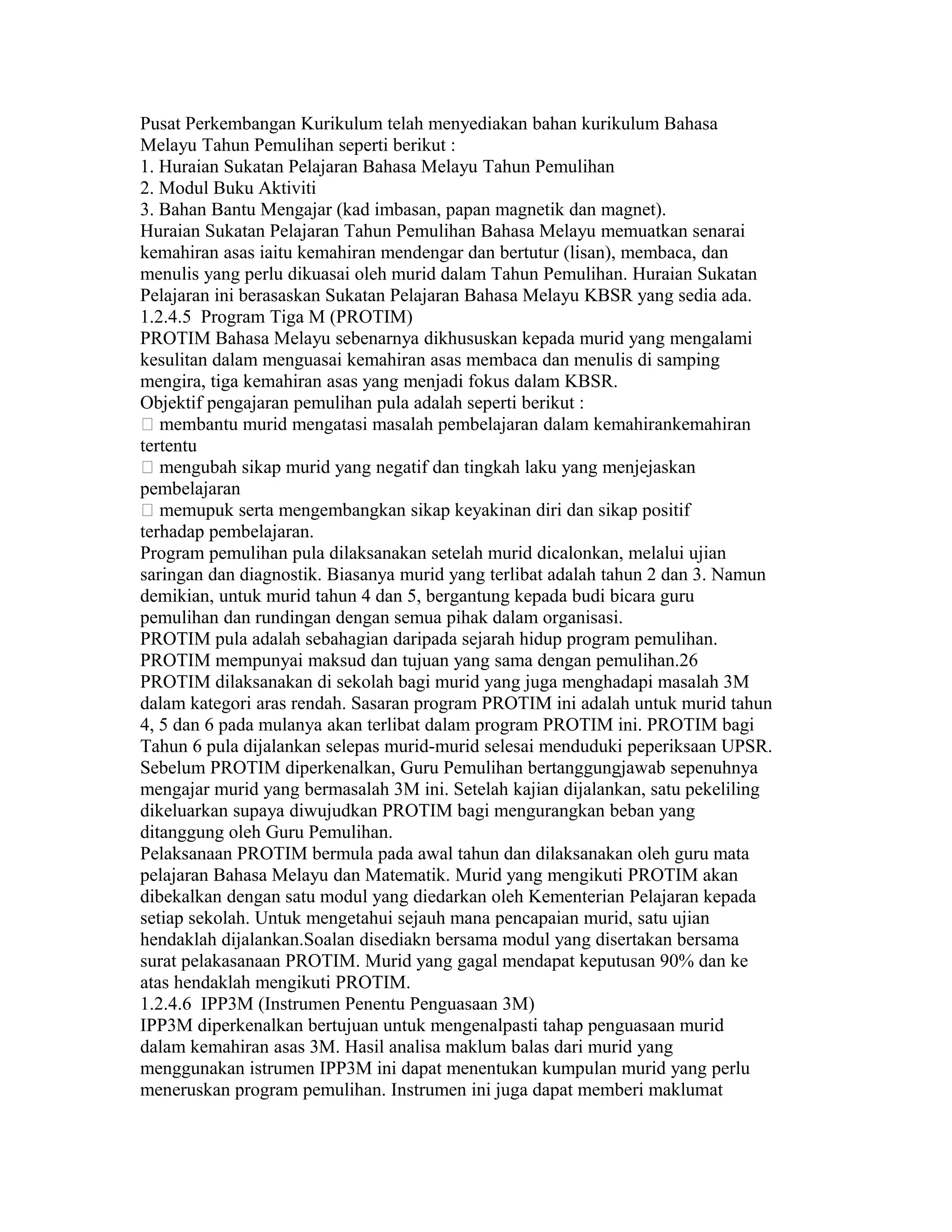 Pengenalan kepada pendidikan pemulihan | DOC