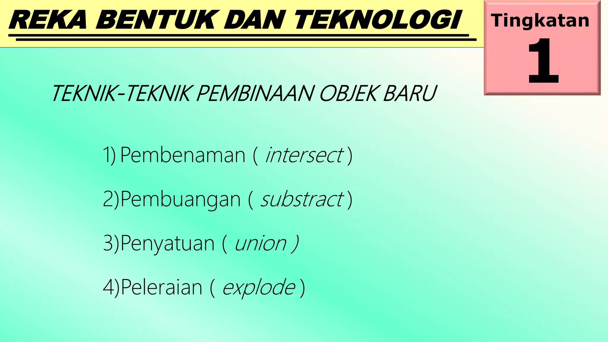 Pengenalan kepada reka bentuk dan teknologi | PPTX