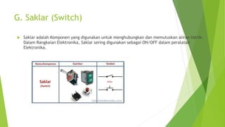 Pengenalan komponen elektronika | PPTX