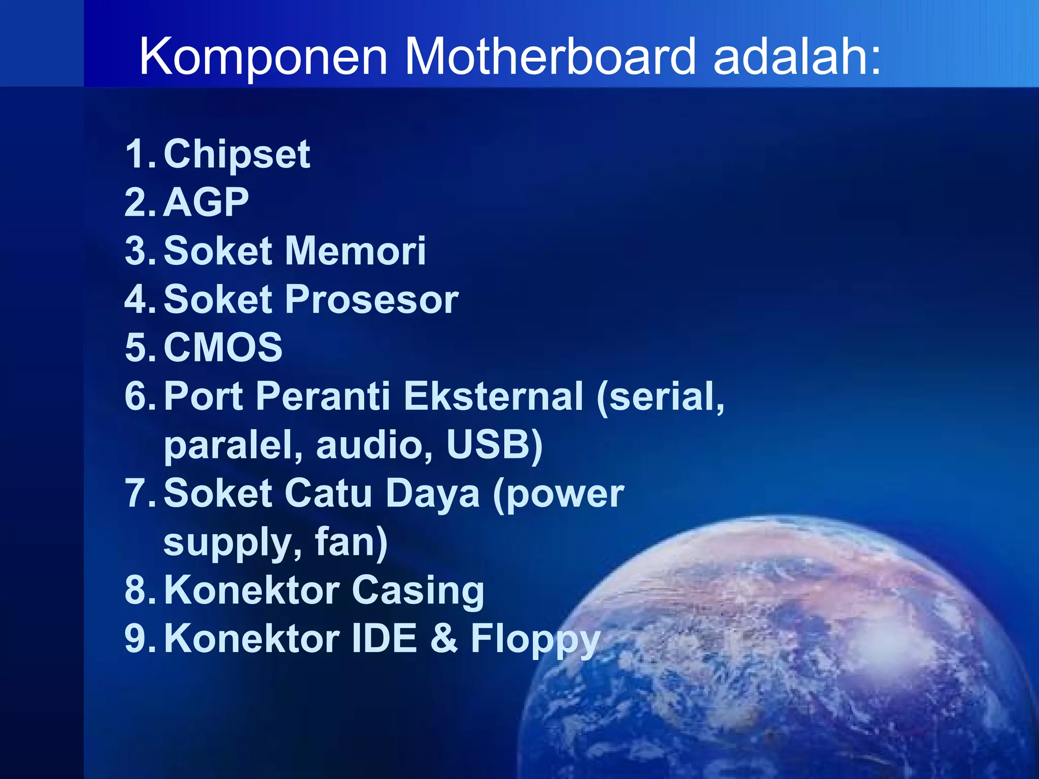 Pengenalan komponen komputer